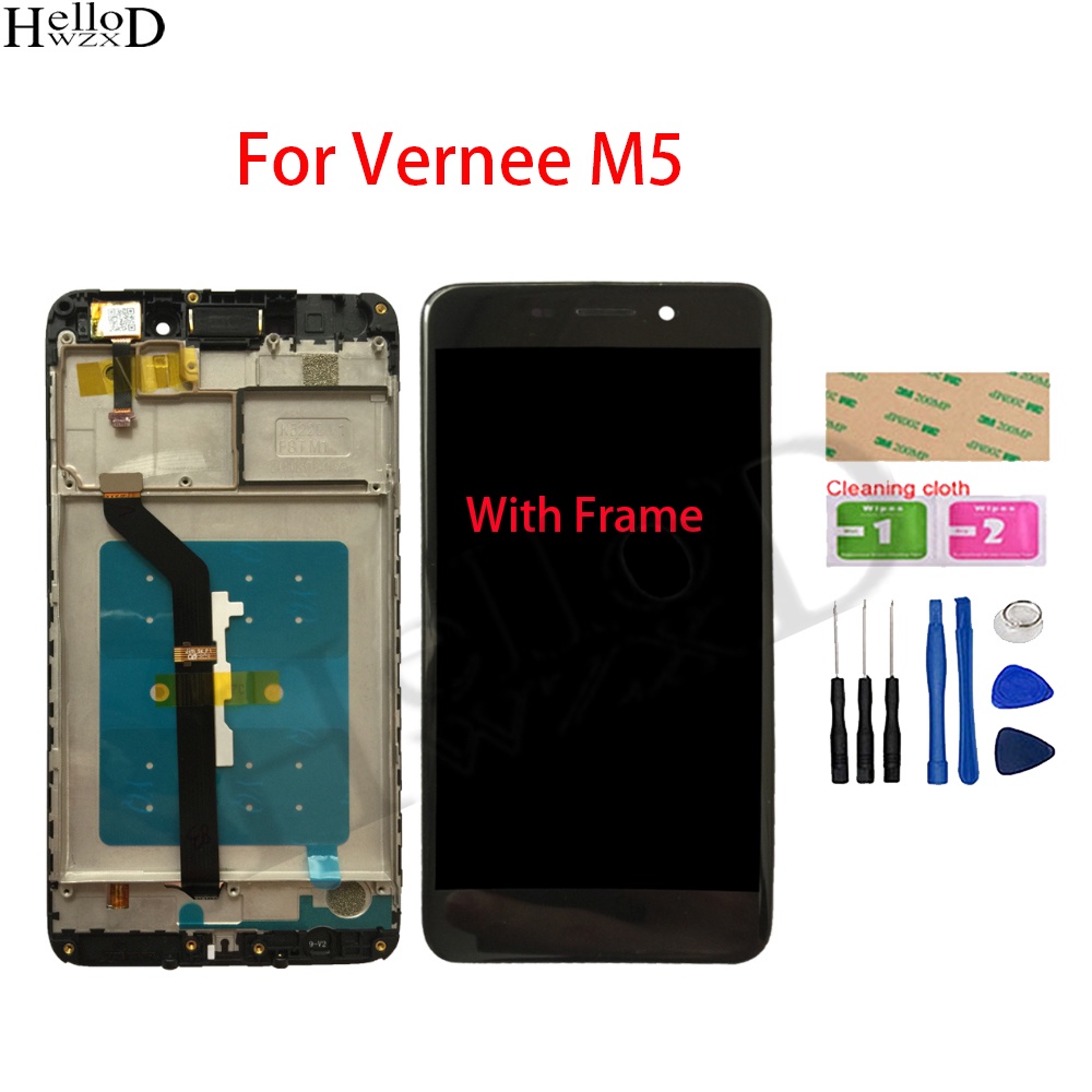 จอแสดงผล Lcd 5.2 นิ้ว สําหรับ Vernee M5 Lcd หน้าจอสัมผัส พร้อมกรอบ ...