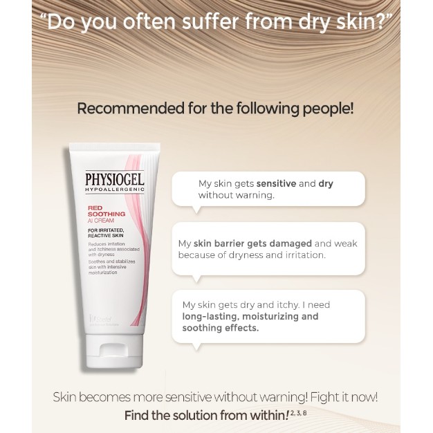 Physiogel Red Soothing AI Cream 50ml, Hypoallergenic Soothing Relief, Anti-Irritation Cream kLMI ...