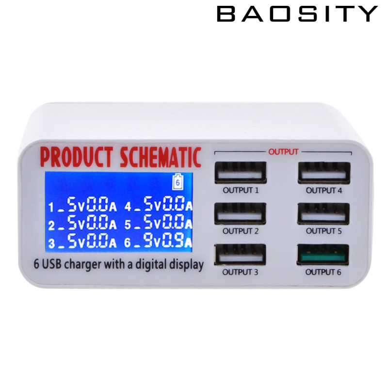 ( Baosity ) อะแดปเตอร์ที่ชาร์จโทรศัพท์ 6 - Port Usb Qc3 . 0 - baosity.th - ThaiPick