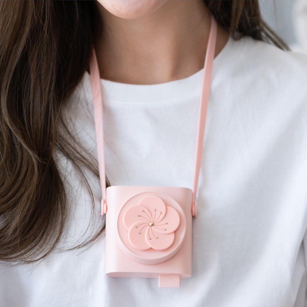 Uareliffe Portable Spray Fan USB Rechargeable Mini Hanging Neck ...