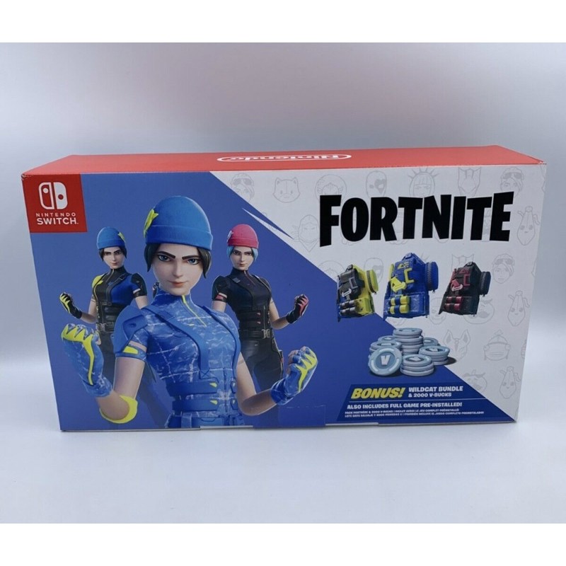 New Nintendo Switch Fortnite Wildcat Bundle with 2000 V Bucks Special ...