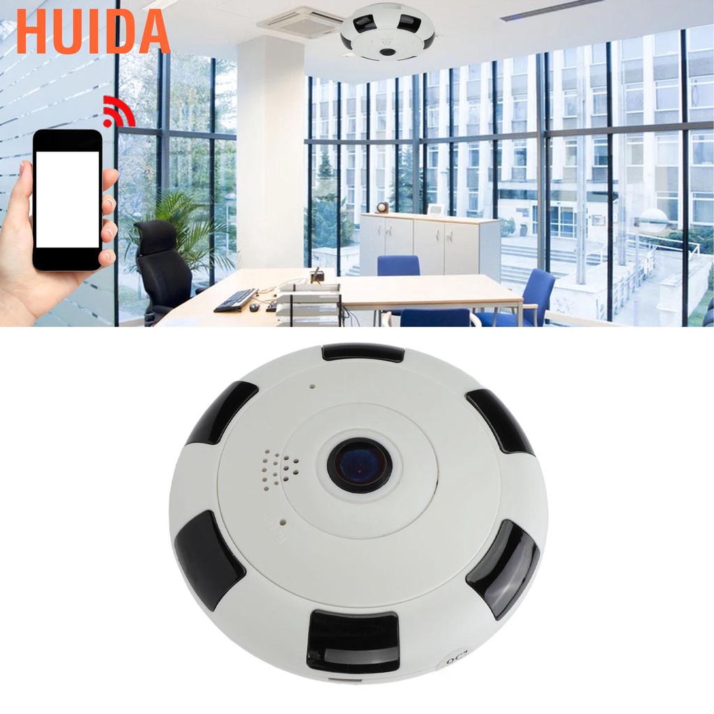 Huida 1080P WiFi Camera 360 Degree Panoramic Viewing Angle Remote ...
