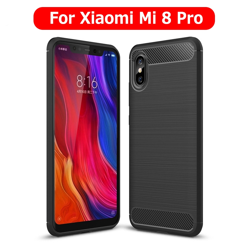 Xiaomi Mi 8 Pro Soft Case เคสโทรศัพท์คาร์บอนไฟเบอร์กันกระแทก ...