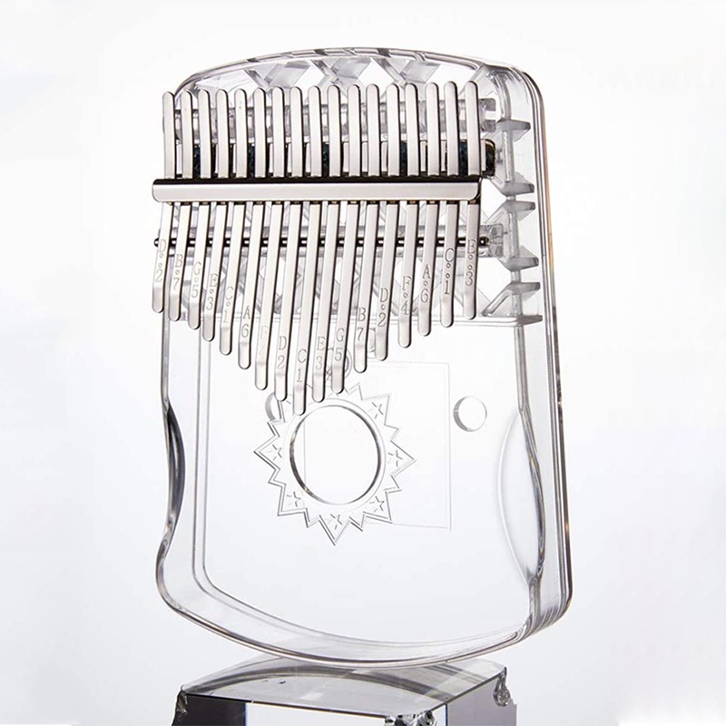 Kalimba Acrylic 17 Key Transparent Thumb Piano Mbira Sanza Starter ...