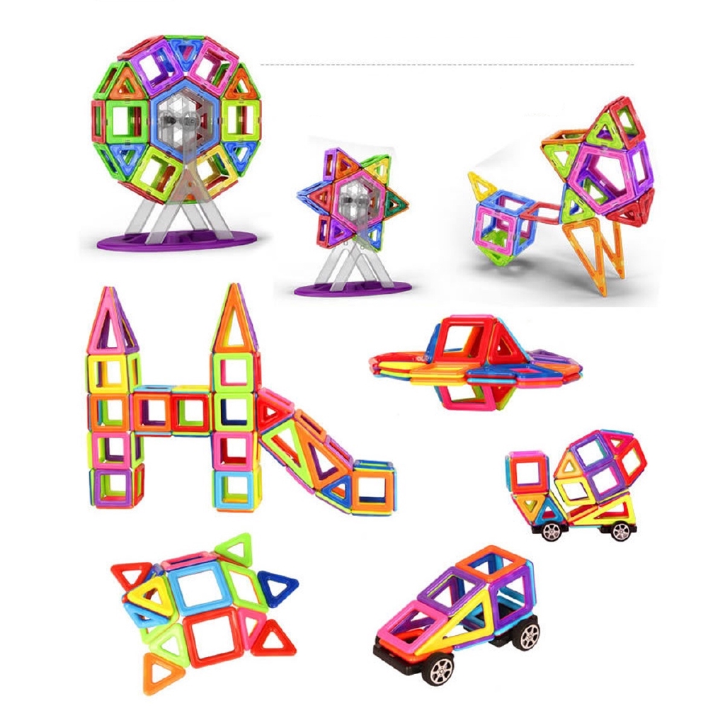 105/55/33Pcs Christmas Gifts DIY Magnetic Building Blocks Cube Collage ...