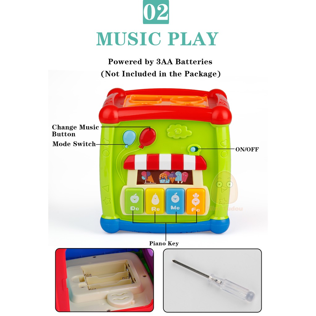 ซ้อนของเล่นMultifunctional Musical Toys Toddler Baby Box Music ...