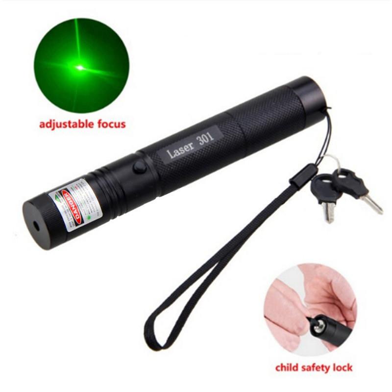 Hunting 532nm 5mw Green Laser Sight 301 Pointer High Powerful Adjustable Focus Lazer Red Lasers ...