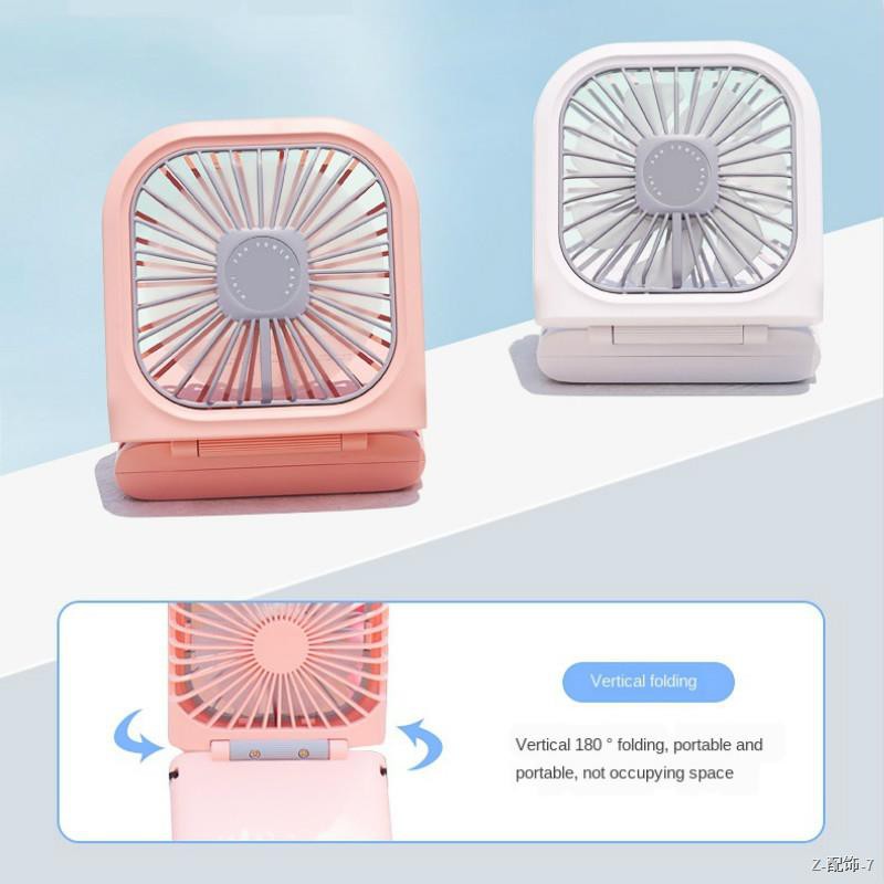 ﹍Hanging Neck Fans Mini Portable Folding USB Small Fan Mute Power Bank ...