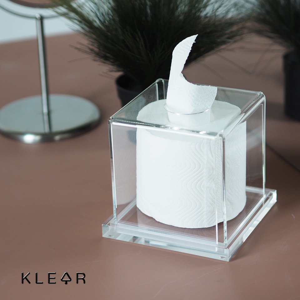 KLEAR Tissue Box with Cover-S กล่องใส่กระดาษทิชชู่ กล่องอะคริลิคใส กล่องทิชชู่แบบมีฝา : KD027 ...