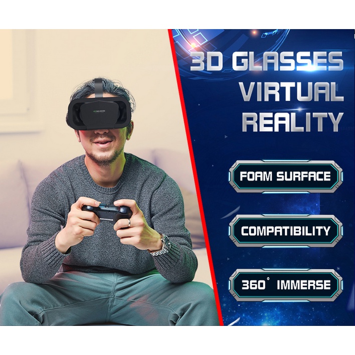 VRHead Mounted 3D Virtual Reality VR Glasses Mobile hone Movie Game ...