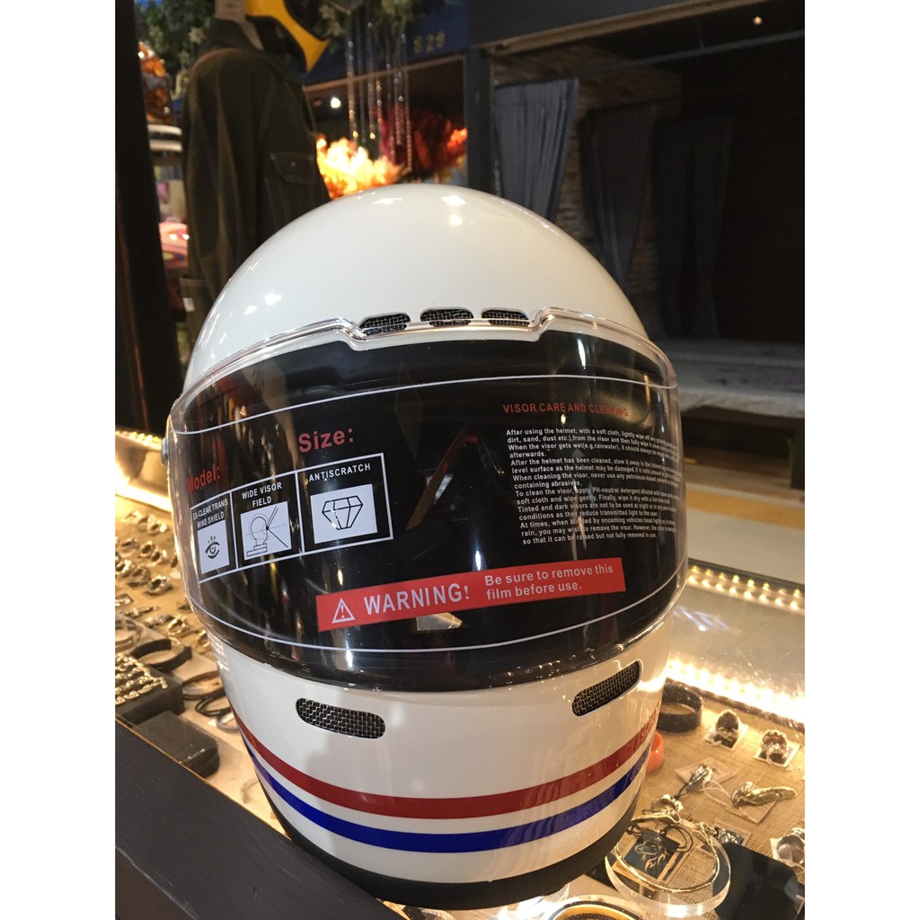 หมวกกันน๊อคเต็มใบ ทรงvintage ยี่ห้อ AMZ แบรนด์นำเข้าจากอเมริกา รุ่น ...