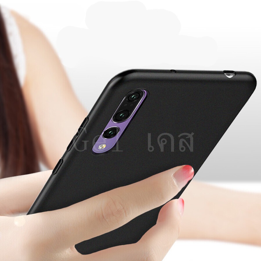 BLACK Redmi Note 7 8 9 10 K40 9T 9S 10S Pro Plus Max 5G TPU case สีดำ เคส มือถือเคส เคสสำหรับ เค ...