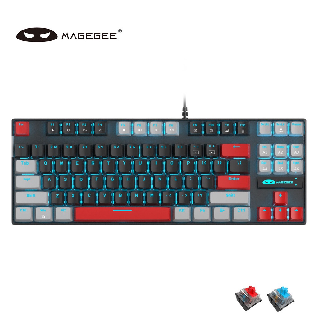 Magegee Mk-Star แป้นพิมพ์เล่นเกมแบบใช้สาย 87 / 84 คีย์มีไฟ Led สําหรับ ...