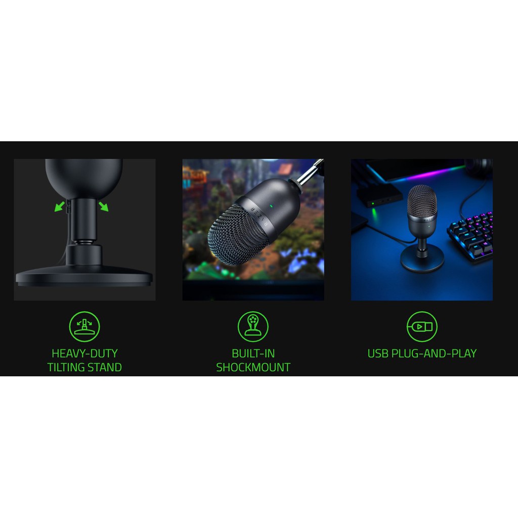 RAZER SEIREN MINI - ULTRA-COMPACT CONDENSER MICROPHONe - ncrdyii9o ...