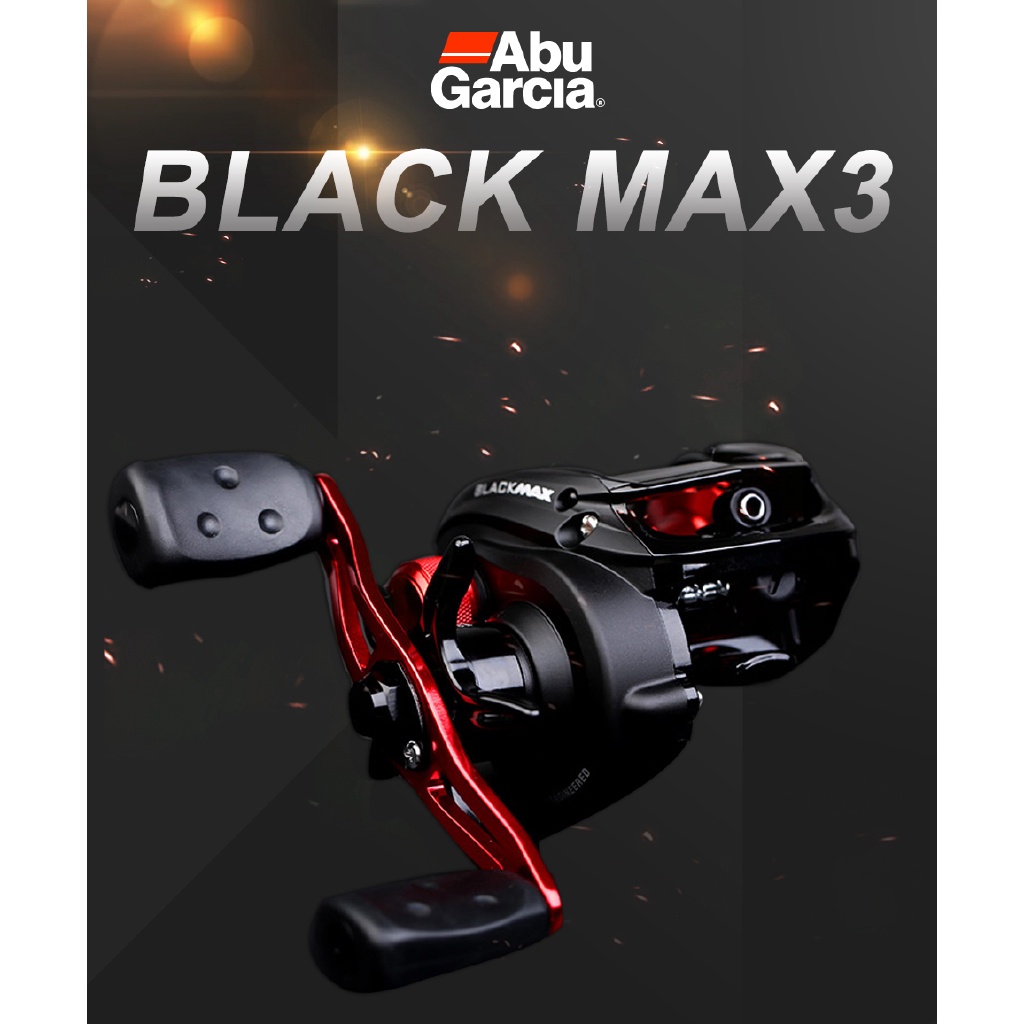Abu Garcia BLACK MAX3 BMAX3 Baitcasting Fishing Reels 4+1BB Gear Ratio 6.4:1 Max Drag 8kg Reel ...