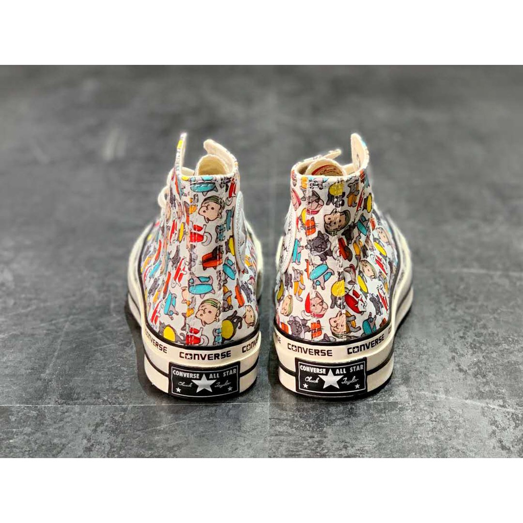 ฤดูร้อนการ์ตูนใหม่ macaron ลูกสุนัข Converse Chuck 70s รองเท้าผ้าใบสูง ...