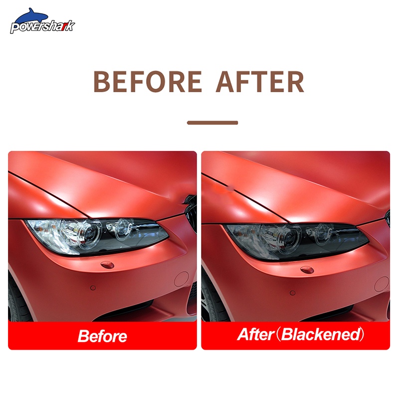 Car Headlight Tint Smoked Black Protective Film Front Light Transparent ...