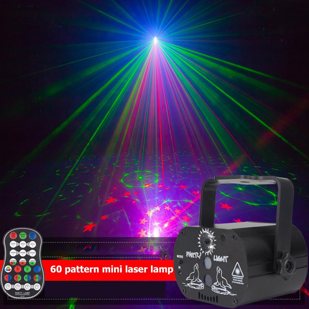 Rechargeable Mini LED Laser Projector Stage Light Club Party DJ Disco ...
