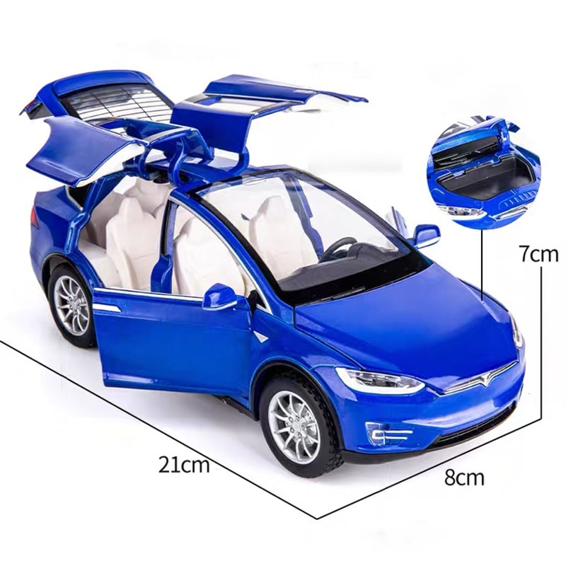2021 New 1:24 Tesla MODEL X Alloy Car Model Diecasts & Toy Vehicles Toy ...