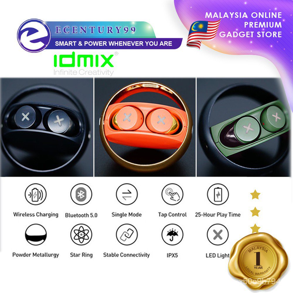 Idmix Songx Halo LED Bluetooth TWS Earbuds Y3Lf - x50o9b794z - ThaiPick