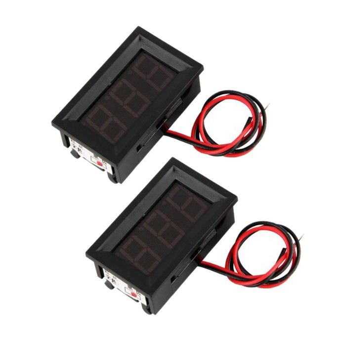 2 mini digital voltmeter voltage meter LED display panel 3.0-30V ...