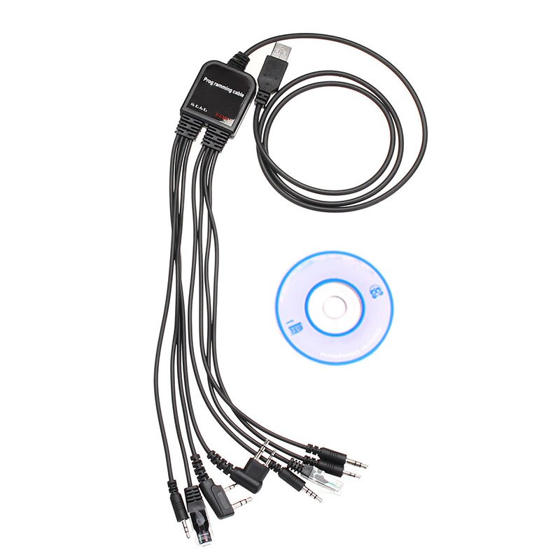 hot 8 in 1 USB Program Programming Cable Data Cord for Icom BaoFeng uv ...