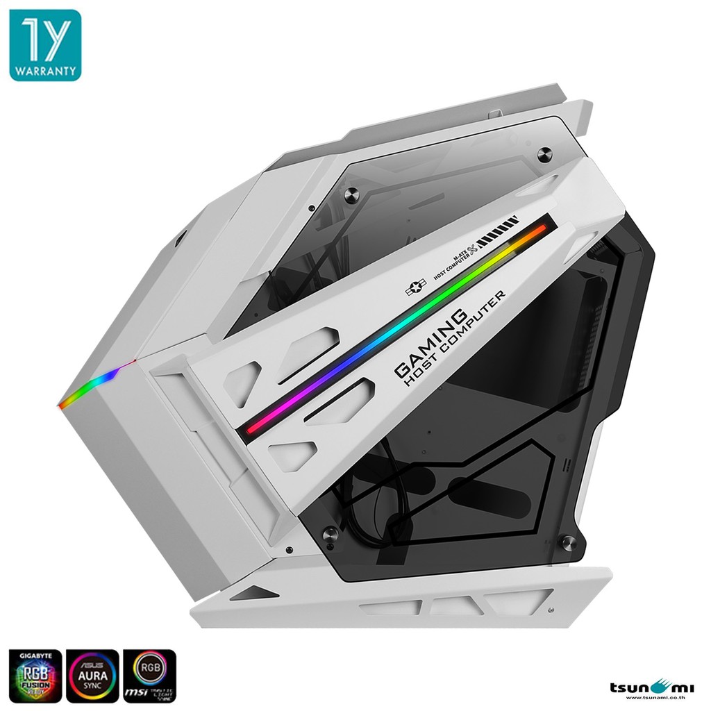 เคสคอมพิวเตอร์ Tsunami Coolman Mecha ARGB Tempered glass ATX Gaming ...