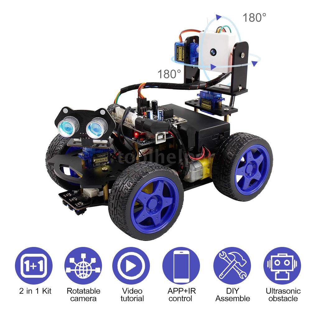 T&H`UNO R3 Smart Robot Car Kit Wifi Camera Remote Control STEM ...