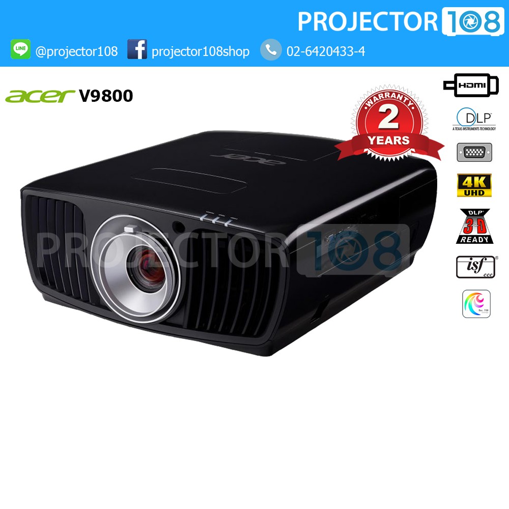 Acer V9800 4K Home Projector(2200 ANSI Lumens/4K UHD) | Shopee Thailand
