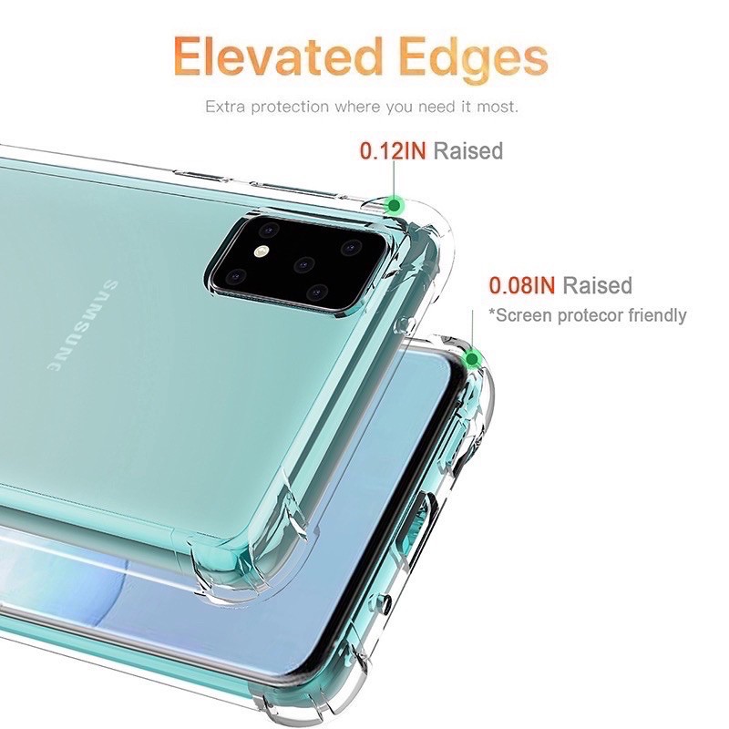 เคสใสกันกระแทกสำหรับ samsung A03 A13 A02 A02S A12 A10 A51 A71 A01 A01CORE A11 A31 M31 M11 M21 ...