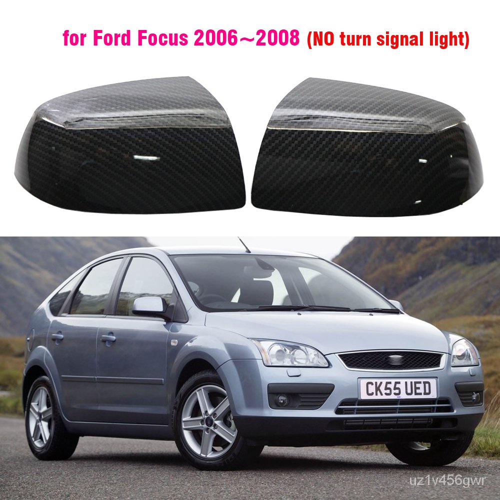 Rearview Mirror Cover Cap Carbon Fiber Black for Ford Focus MK2 2006 ...