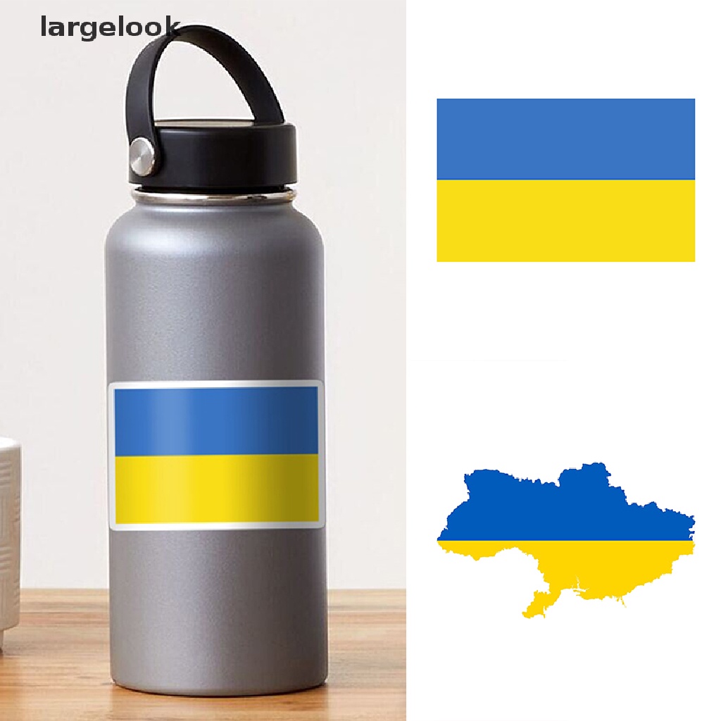 [largelook] 10pcs UKRAINE Flag Sticker Decal Vinyl Ukrainian Car Window ...