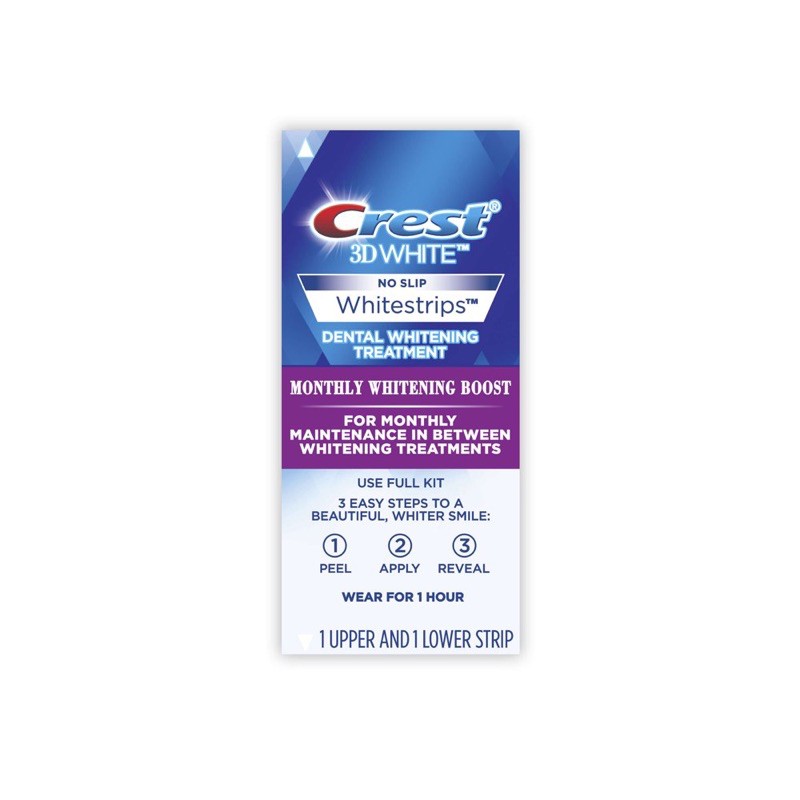 พร้อมส่งของแท้ แผ่นแปะฟอกฟัน Crest 3D Whitestrips Glamorous White Teeth ...