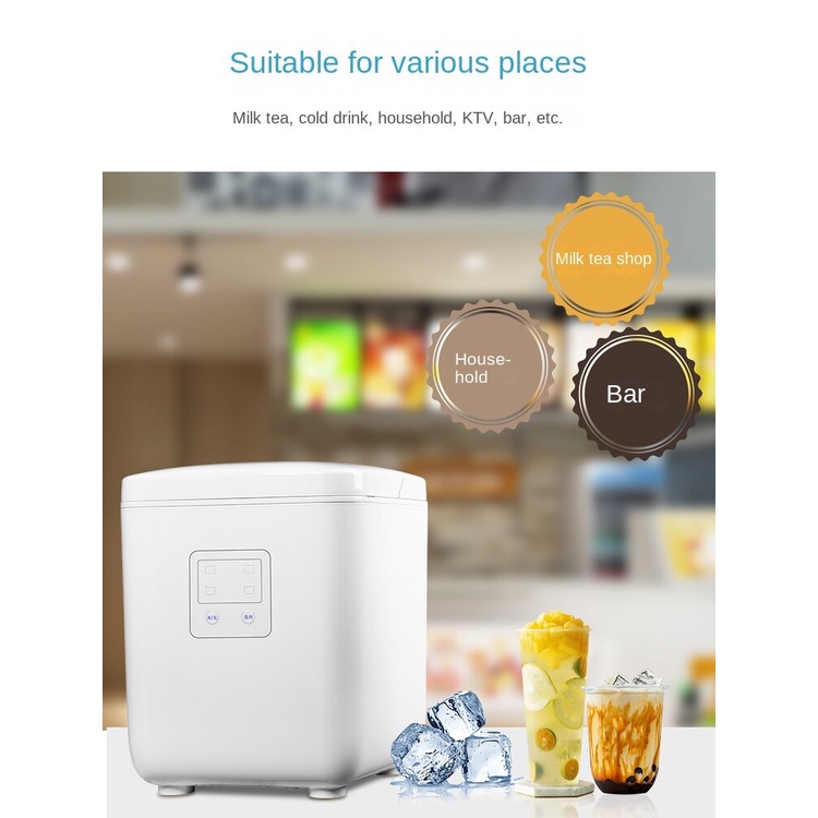 Ox Home Ice Machine 15kg Small Quick Ice 9 Lattice Ice Cube Dormitory ...