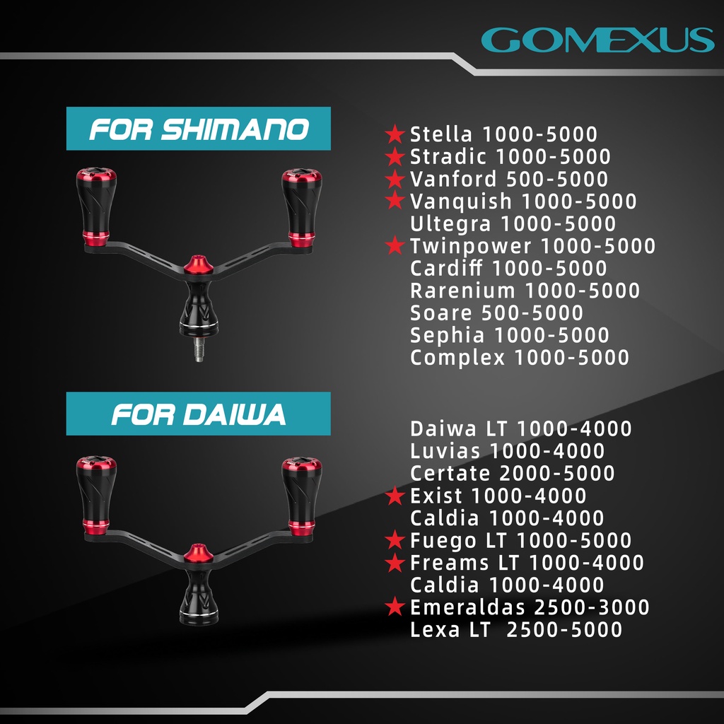 โกเม็กซัส(Gomexus)Finesse ตกปลา Carbon Double Handle แขนแต่ง สำหรับ ...