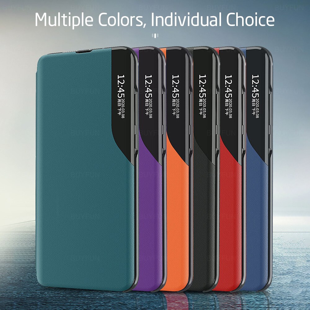 Smart View Magnetic Flip Leather Case For Xiaomi Mi 10T Pro Cases On ...