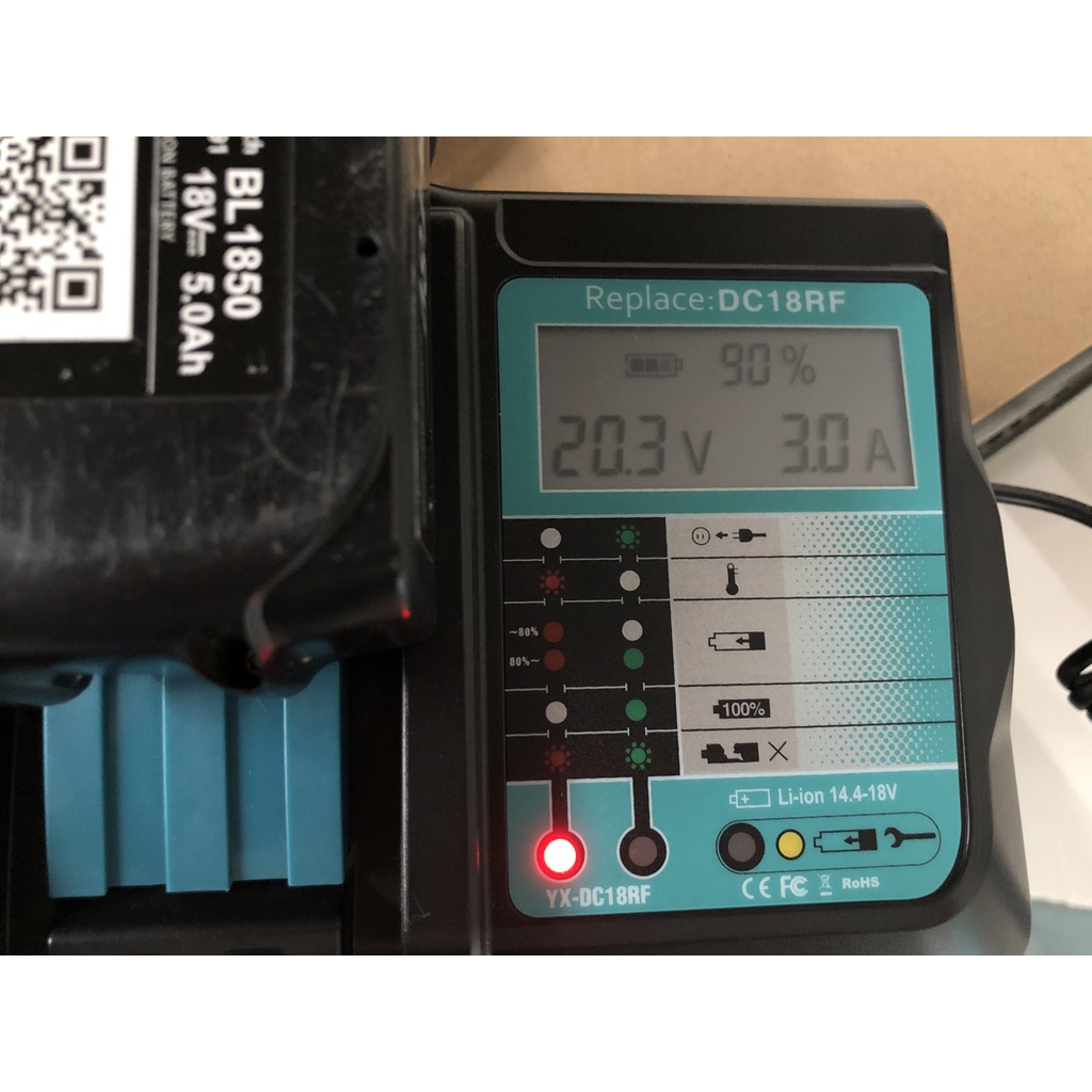เครื่องชาร์ท Makita 18V Charger 14.4V-18V DC18RF DC18RD Replacement ...