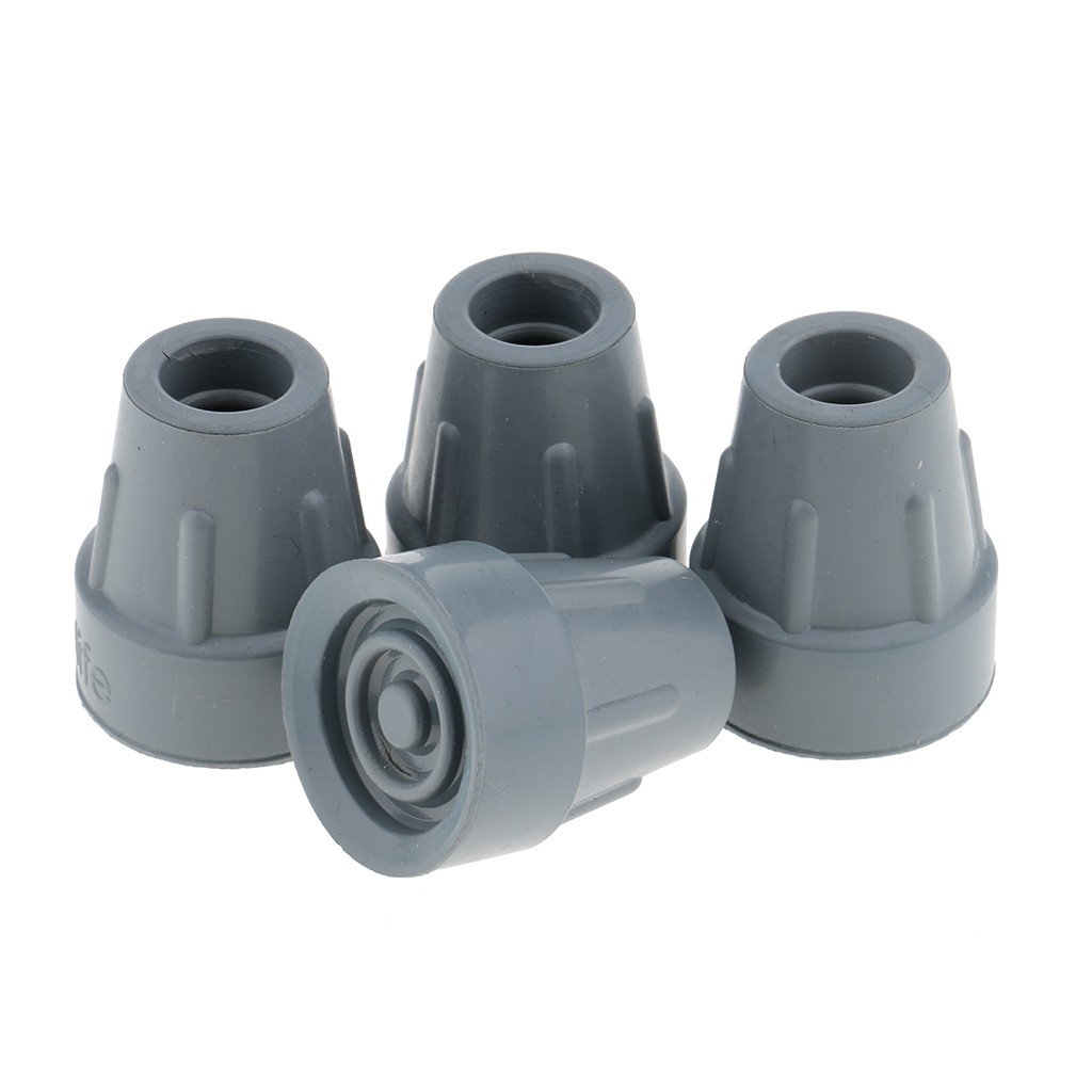 4pcs Professional Anti Slip Walking Stick End Crutch Cane Rubber Leg ...