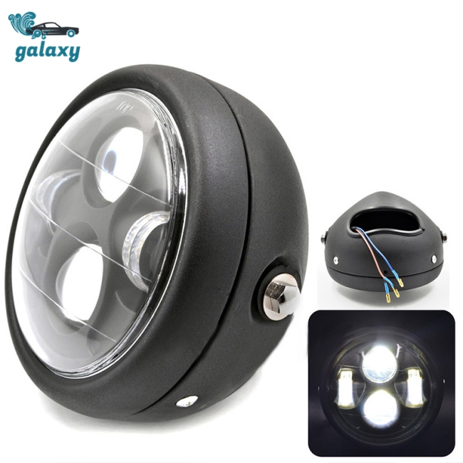 sun ST- 6.5Inches Metal LED Retro Motorcycle Headlight Universal Cafe ...