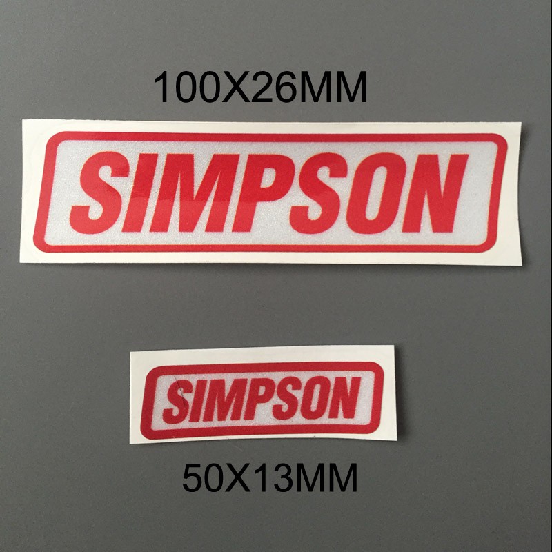 Personality helmet stickers Simpson Reflective sticker DIY Motorcycle ...