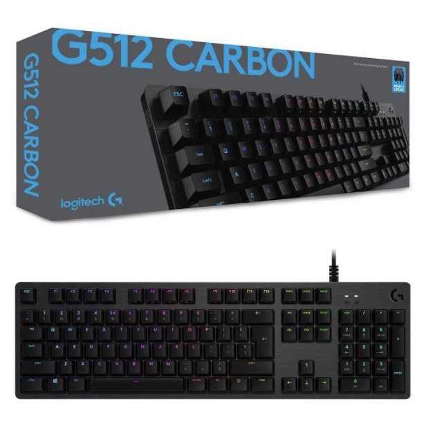 Logitech G512 Carbon RGB Mechanical Gaming Keyboard (คีย์บอร์ดเกมมิ่ง) - aksolutionshop - ThaiPick