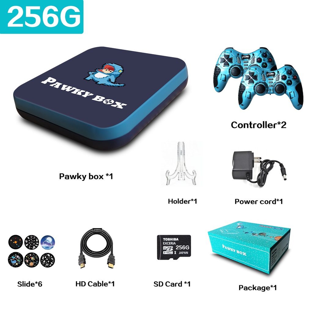 ☢Pawky Box Retro Game Console For PS1/SMS/N64/PSP 50000+ Super Console ...