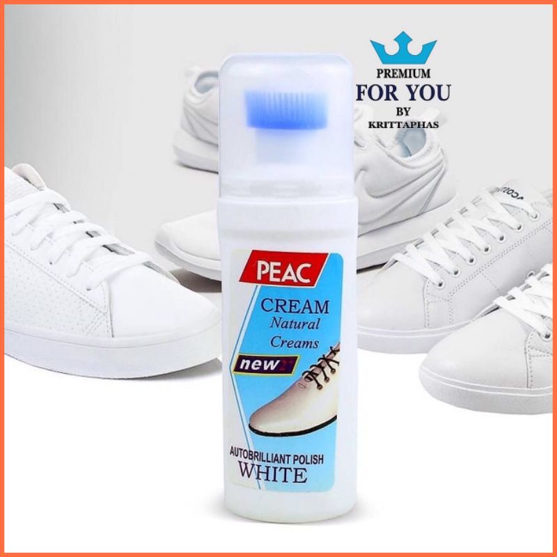 น้ำยาขัดรองเท้า ให้ขาวสะอาด PLAC Cream Natural Cleanser ขนาด 100ML ...