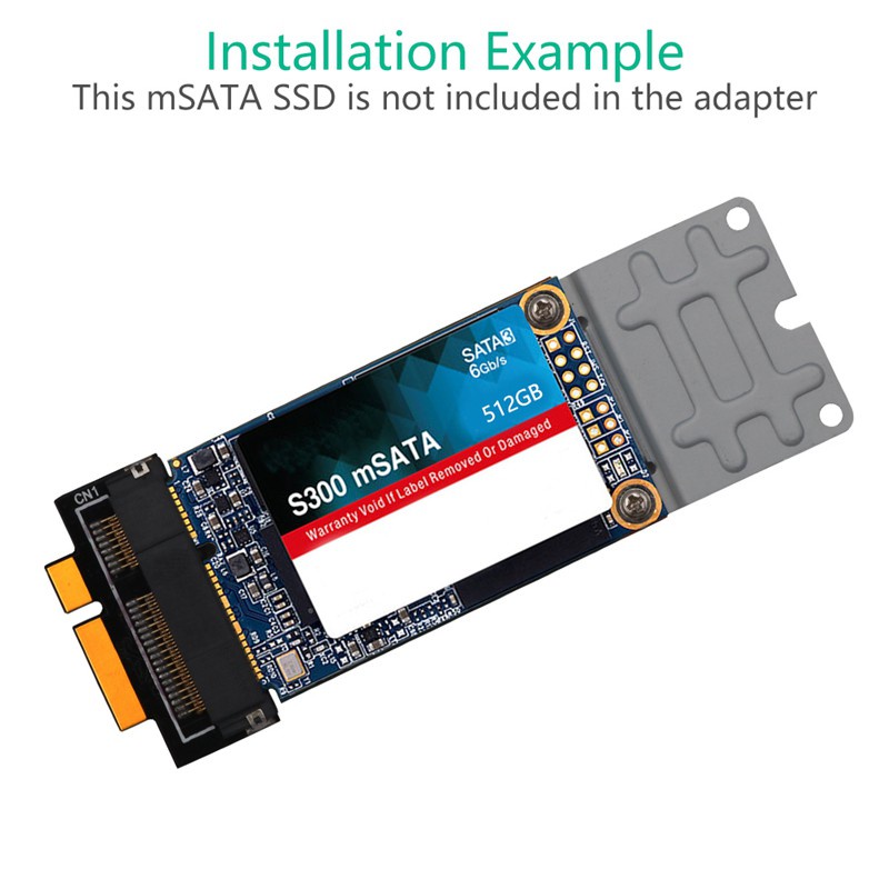 อะแดปเตอร์การ์ดแปลง 7+17 Pin Msata Ssd To Sata สําหรับ 2012 Macbook Pro ...