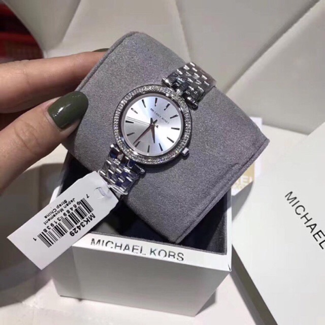Mk3429 ขนาด 33 mm MK Women's Mini Darci Stainless Steel Bracelet Watch ...