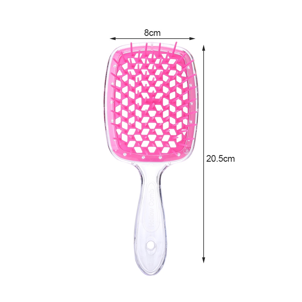 หวีTransarent Hollow Mesh Comb Wet Dry Women Scal Massage Comb Hair ...