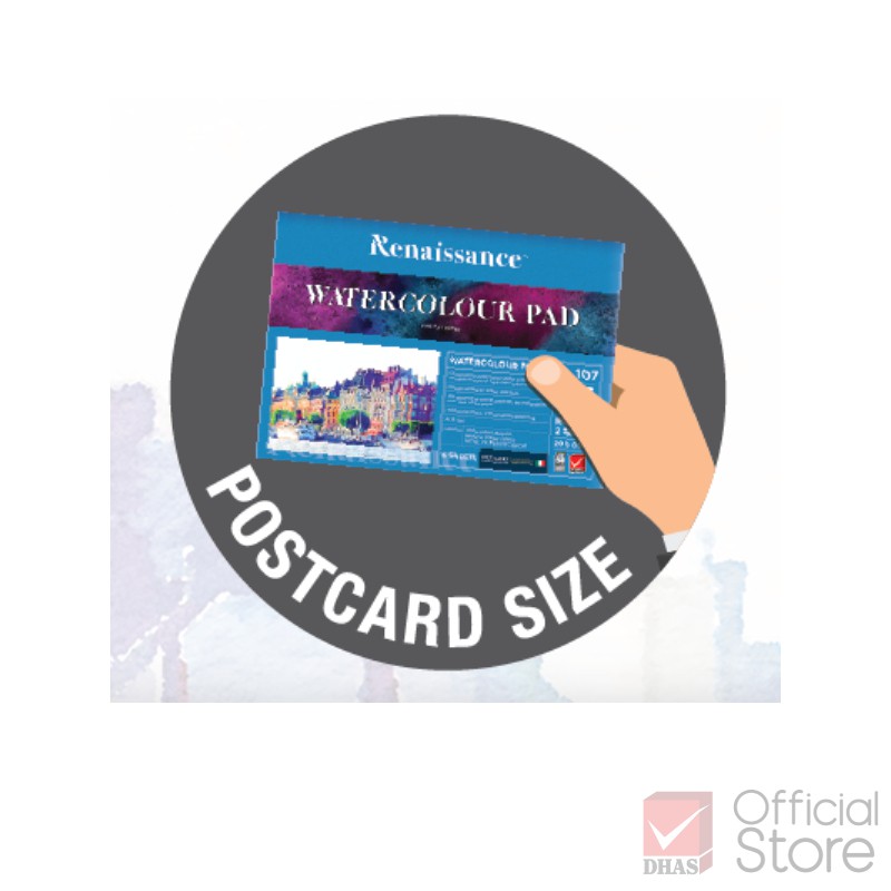 Renaissance สมุดวาดรูป กระดาษวาดเขียน โปสการ์ด Pad A6 200G 15SH จำนวน 1 ...
