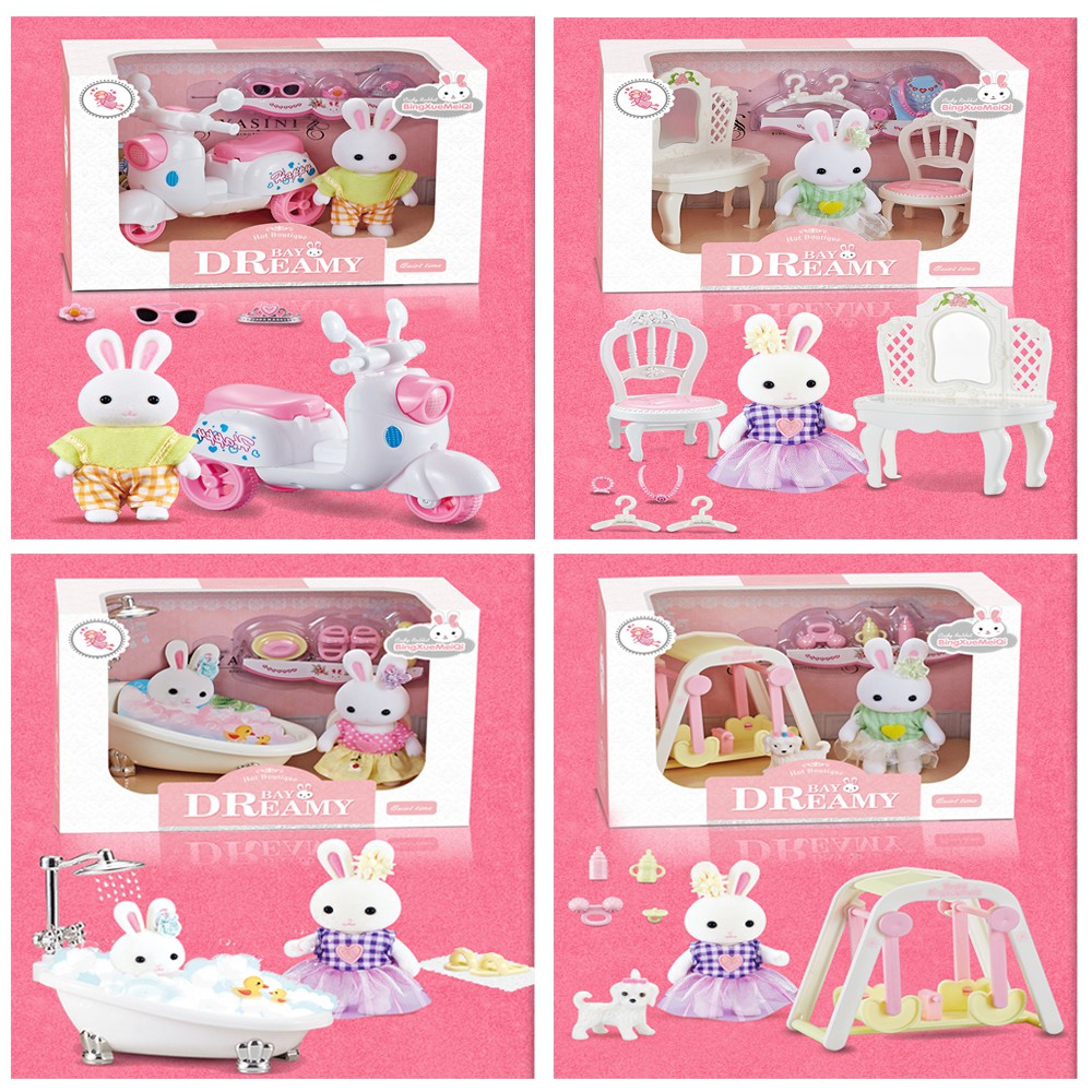 บ้านตุ๊กตา Yasini Series Bay Dreamy เฟอร์นิเจอร์สำหรับบ้านตุ๊กตากระต่าย ...