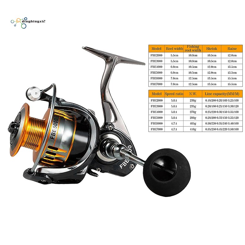 ``DEUKIO Fishing Reels Spinning 17+1Bearings FBE3000 Metal Reel Max Drag 8-10Kg Carp Fishing ...