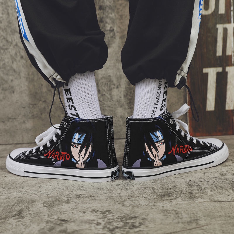 รองเท้าอินเทรนด์อะนิเมะ Naruto Ferret รองเท้าผู้ชาย High-Top All-Match ...